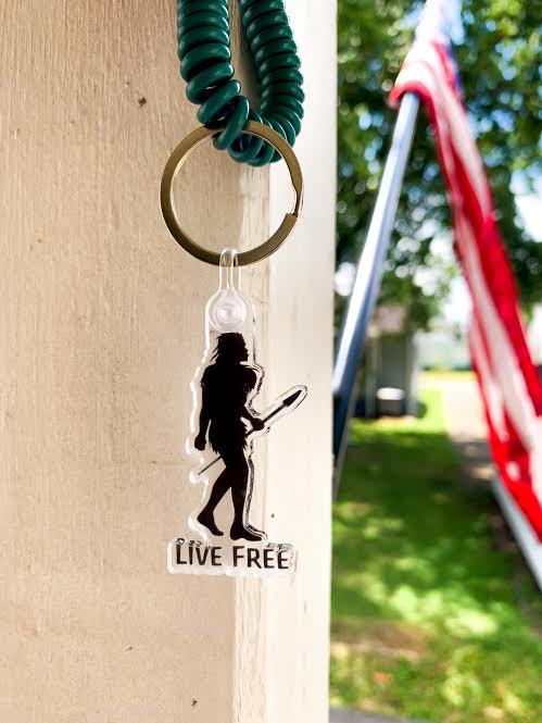 Live Free Cut Out Keychain – The Original Neanderthal
